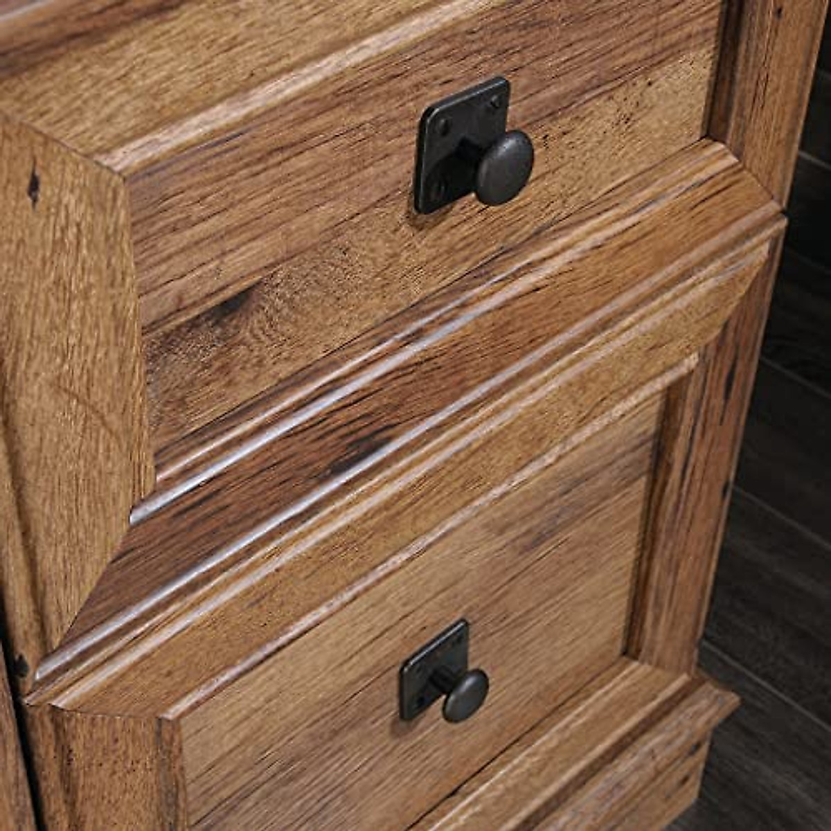 Sauder Palladia L-Shaped Desk, Vintage Oak finish