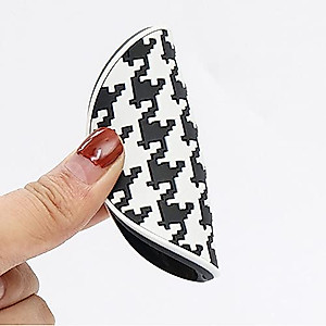 Follicomfy Car Coasters for Cup Holder Silicone, Car Cup Holder Coasters Pack of 2, Fashion Black White Checkerboard Gird
