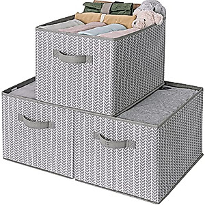 GRANNY SAYS Bundle of 1-Pack Extra Large Rectangle Storage Bins & 3-Pack Rectangle Storage Bins for Closet