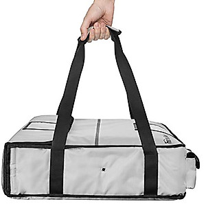 Homevative Electric Heated & Insulated Pizza & Food Delivery Bag. Home Outlet & Car Power Plugs Included, Holds 3 Large Pizza Boxes