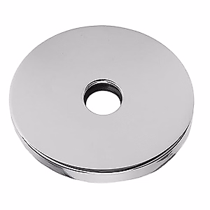 Corla 4" Modern Oversized Shower Arm Flange | Universal Replacement Escutcheon Cover Plate (Chrome)