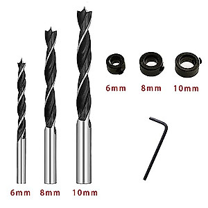 INDPROD 15pcs Pocket Hole Jig Kit-15 Degree Woodworking Inclined Hole Jig,fits 6/8/10mm Drill Bits,Angle Carpentry Locator Jig,Dowel Joints,Pocket Jig Tool with Drill Bit/F Clamp/Hex Key/Stop Collar