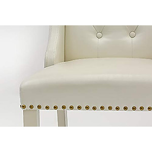 East West Furniture SHFO3-WHI-44 3 Piece Dining Set Contains a Round Dining Room Table with Pedestal and 2 Light Grey Faux Leather Upholstered Parson Chairs, 42x42 Inch, Linen White