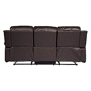 Lexicon Humphreys Wall-Hugger Manual Double Reclining Sofa, Brown