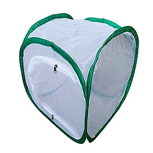 30x30x30cm Foldable Insect Breeding Cages Net Cloth Mantis Stick Praying Cylindrical Cage Plant Cultivation Mosquito Net Box- Insect Cage
