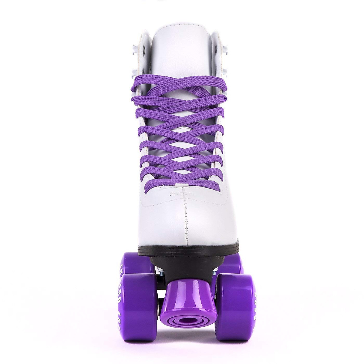 Skate Gear Extra Support Quad Roller Skates for Kids and Adults (Purple, Women's 7 / Youth 6 / Men's 6)