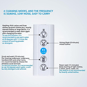 120W Portable Washing Machine, Mini Washer Travel Clothes Underwear Washer for Outdoor 100‑240V Mini Washer for Apartments Dormitories Camping Travel (US Plug)