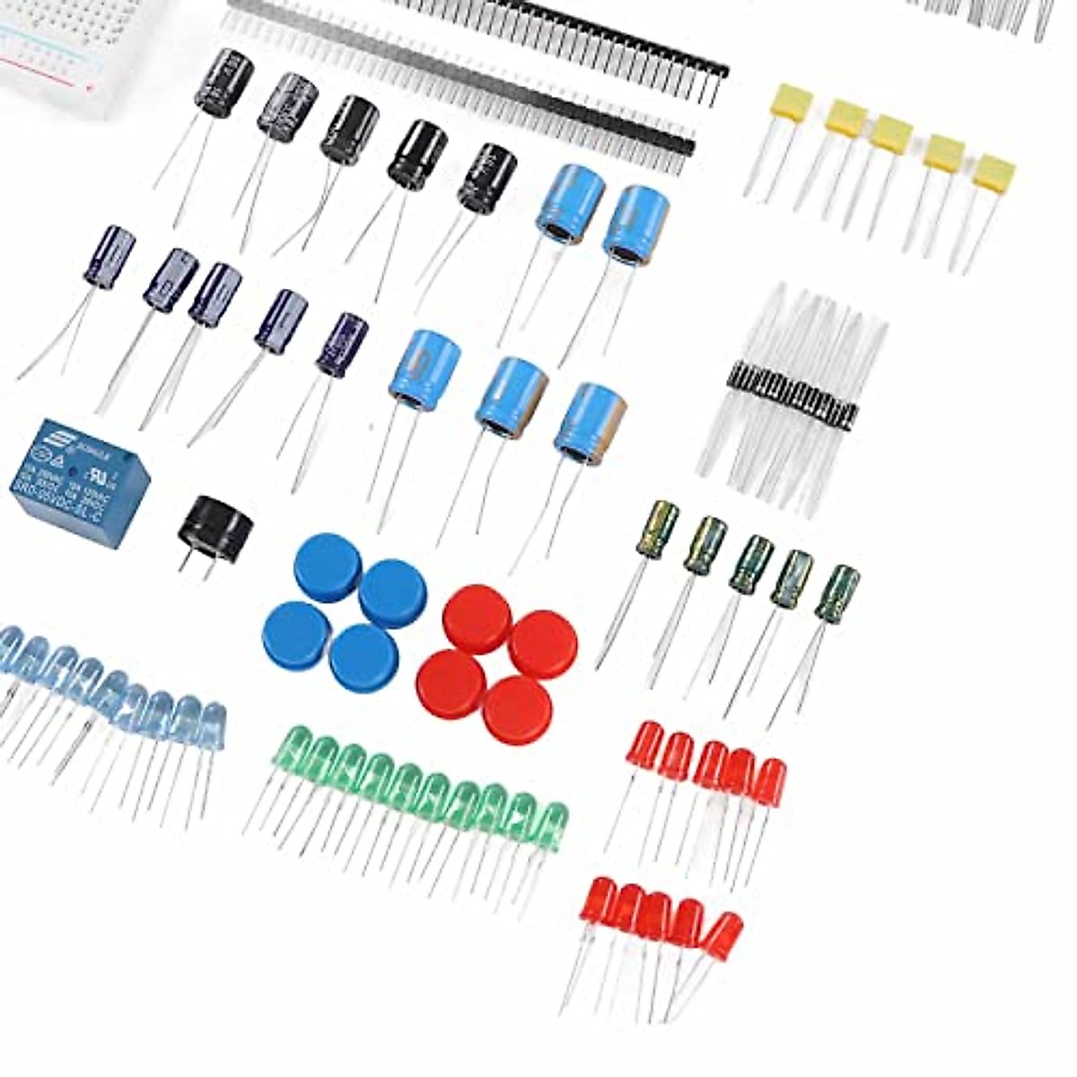 Electronics Component Assortment, Controllable LED Brightness Electronics Component Kit Stable for Programming Experiments