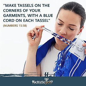 HalleluYAH King Solomon Tallit Prayer Shawl 72"x 22" with Bag | Designed in Israel