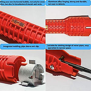 Faucet and Sink Installer,Multi-purpose Wrench (Nuts/Shut off valves/Strainer Baskets/Line&Faucet Nuts) for Toilet Bowl/Sink/Bathroom/Kitchen Plumbing-with 40 Washer Gasket and 2 Thread Seal Tape