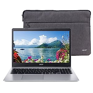 acer 2022 Chromebook Laptop 15.6” HD Display Intel Celeron N4000 Processor(Up to 2.6GHz) 4GB RAM 32GB eMMC + 64GB Card, Protective Sleeve, HD Webcam, WiFi, 12+ Hours Battery, Chrome OS | TGCD Bundle