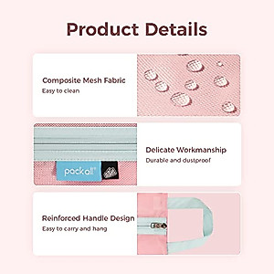 pack all Water Resistant Kids Shoe Bag for Travel, Storage Organizer Shoe Pouch with Zipper, Cute for Unisex-Child, Girls, Boys,Toddlers(Pink)