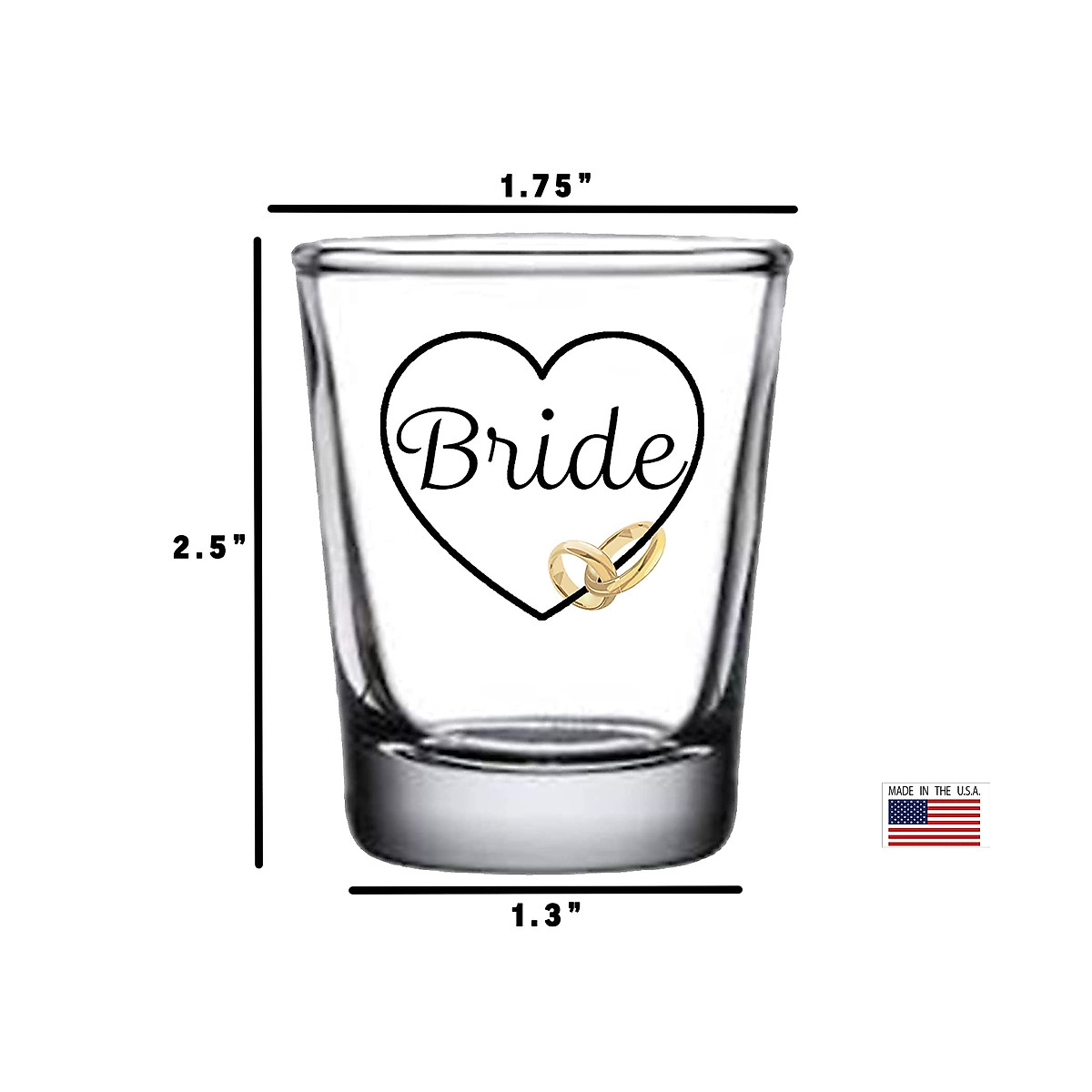 Rogue River Tactical Bride and Groom Shot Glass Set Gift For Husband Wife Newlywed Wedding Gift Set Novelty