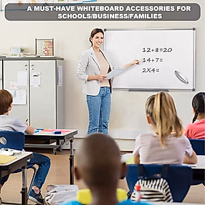 Magnetic Whiteboard Eraser, Dry Erase Eraser, Magnetic Erasers for Whiteboard, Glass Whiteboard Eraser, Double Sided Magnetic(Silver)