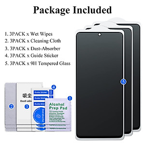 AKABEILA [3 Pack] Privacy Screen Protector for Xiaomi Poco X4 Pro 5G Privacy Glass Full Coverage Anti Spy Tempered Glass Protective Film 6.67"