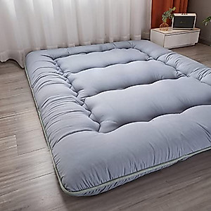 Heimorn Japanese Floor Mattress, Japanese Futon Mattress, Shikibuton Foldable & Portable Camping Mattress with Washable Cover, Gray Full-XL
