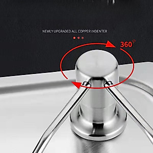 XJG123 Sink soap dispenser, extended extension tube, kitchen general detergent, vegetable basin extractor, detergent pressing head (Brushed pump head + 1m), White