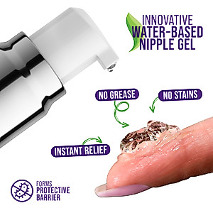 Dr. Nice's Nipple Cream for Breastfeeding - Instant Soothing and Cooling Relief for Sore Nipples | All Natural Water-Based Clear Gel | Safe for Mom & Baby - (0.34 Fl. Oz)