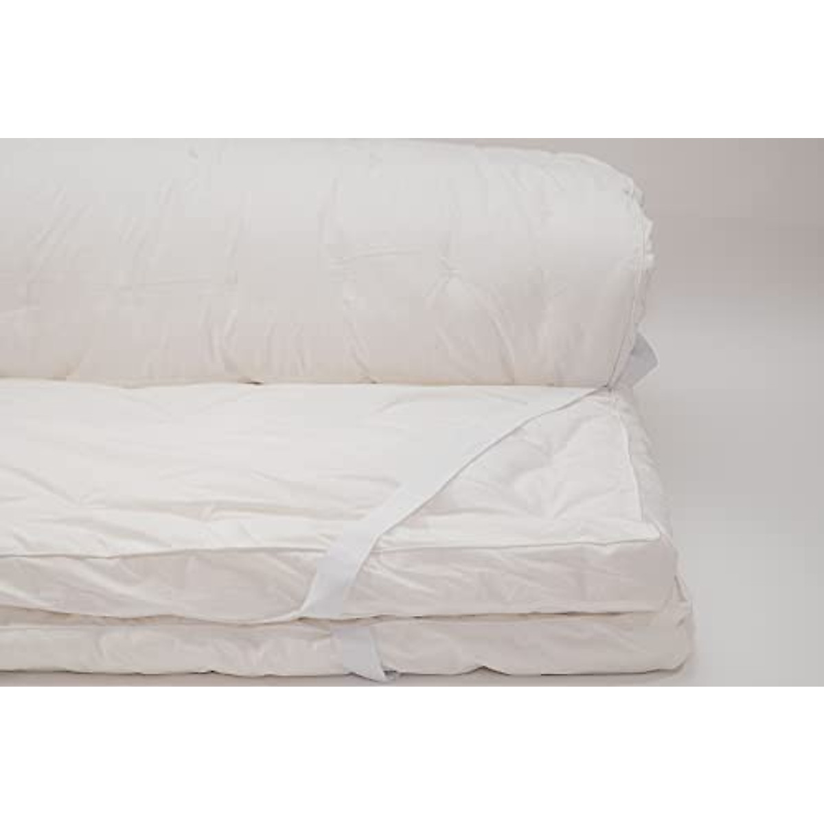 Sleep and Beyond myWoolly Latex Topper, 100% Natural Wool and Latex Filled Mattress Topper,3 in Thick, King 76x80, Ivory