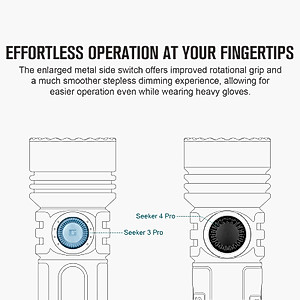 OLIGHT Seeker 4 Pro Rechargeable Flashlights, High Powerful Bright Flashlight 4600 Lumens with USB C Holster, Waterproof for Emergencies, Camping, Searching (Matte Black Cool White)