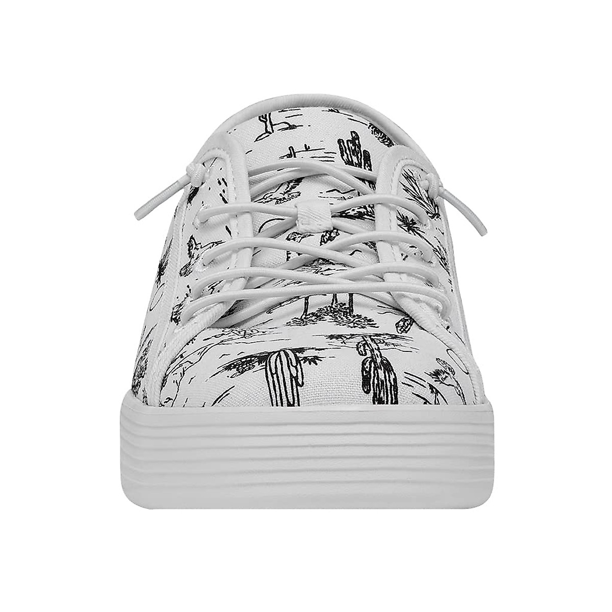 Hey Dude Cody Desert White/Black Men's 10 & Women's 12 | Unisex Sneakers | Unisex Slip On Shoes | Comfortable & Light-Weight