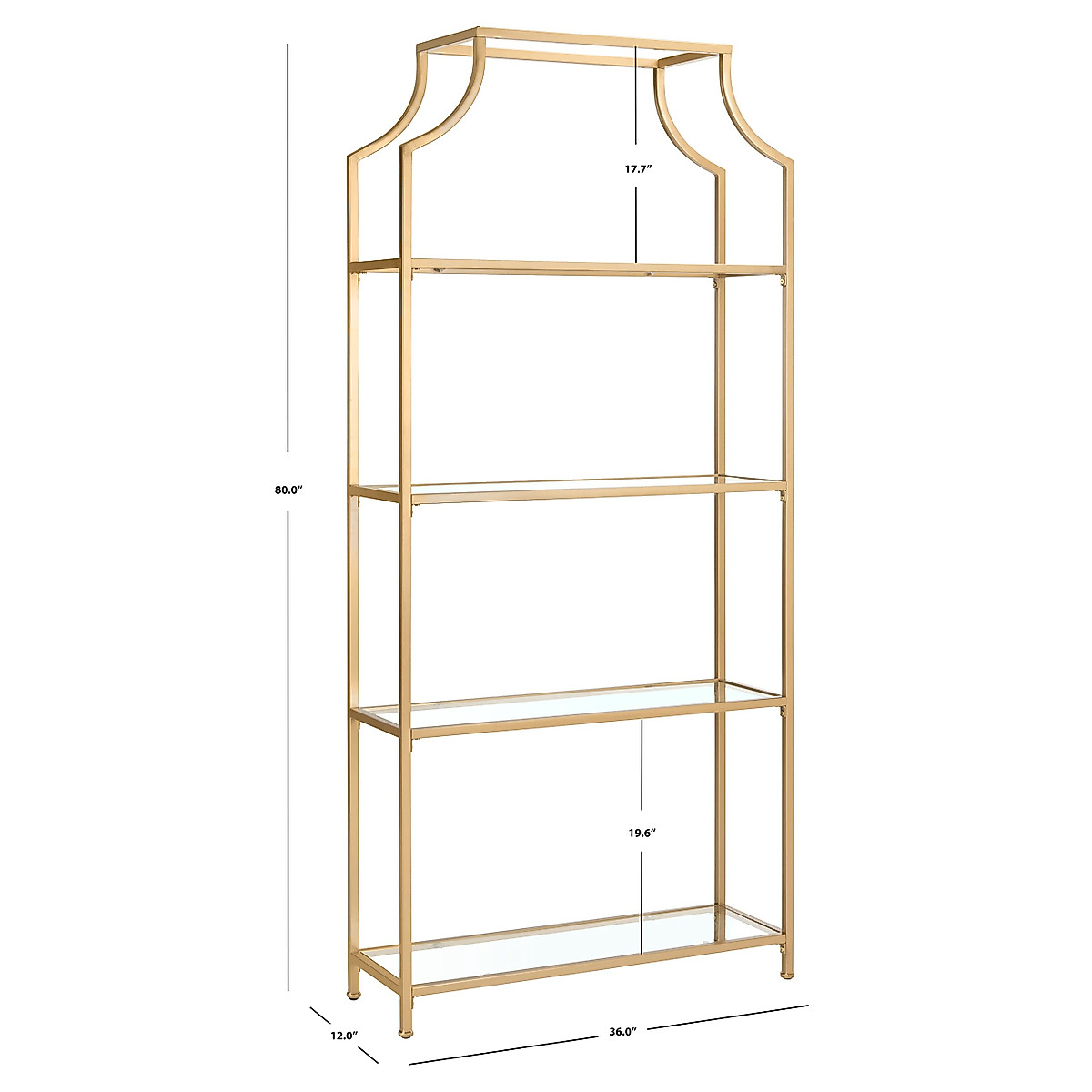 Safavieh Home Collection Slater 4 Tier Etagere, Gold