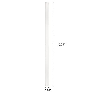 Party Essentials Disposable Plastic Drinking Straws, 10.25" Giant/300 Count, Individually Wrapped Clear