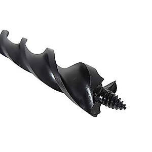 WoodOwl CU-13 Tri Cut 1-1/8" x 12" Long Ultra Smooth Utility Auger Hand Brace Boring Bit PTFE Coated