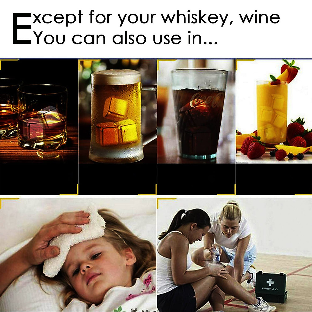 12 Pack Whiskey Stones Gift Set for Men, Das TooKii Stainless Steel Ice Cubes Chilling Stones Reusable, High Cooling Rocks Metal Ice Cube for Drinks Beverage Wine with Ice Tongs & Freezer Storage Box