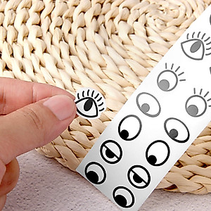 2000 Pieces Eye Stickers Labels. Eyes Self Adhesive Stickers for DIY Handmade Arts and Crafts Toys and Home Decoration（ Black and White）