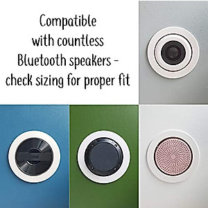 Mount Genie Flush Mount | Built-in Wall or Ceiling Bluetooth Speaker Mount [Newest 2019 Model] | Includes Optional Grill. Award Winning Design. Fantastic Sound (White, 1-Pack)