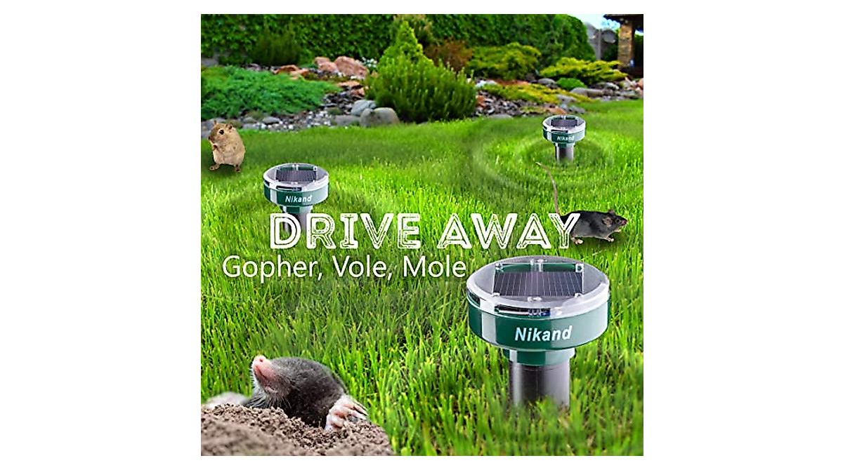 Gopher Repellent Ultrasonic Solar Powered - Safe & Effective