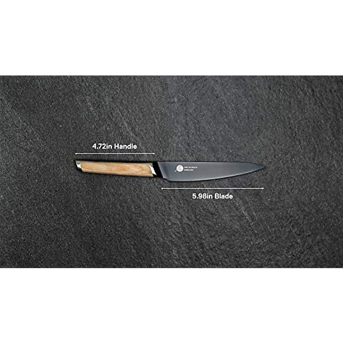 Everdure German Steel Professional Utility Knife, 6 Inch Knife with Titanium Coated Blade and Pakka Wood Handle, Perfect Kitchen Knife for Slicing Sandwiches, Cheese, Vegetables, and More