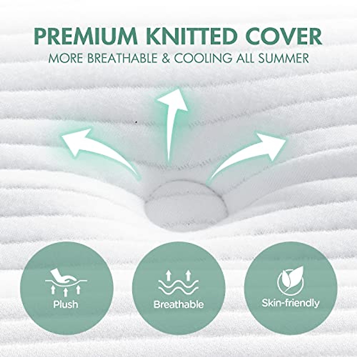 14 Inch Queen Mattress, Lechepus MDI Memory Foam Hybrid Mattresses with Individual Pocket Spring, Medium Plush Comfy Mattress in a Box for Cool Sleep & Pressure Relief