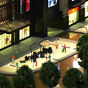 People Figurines, 20 Pcs Model Trains Architectural 1:30 Scale 2.2 Inch Painted Figures Sitting and Standing Tiny People for Miniature Scenes Railway Layout