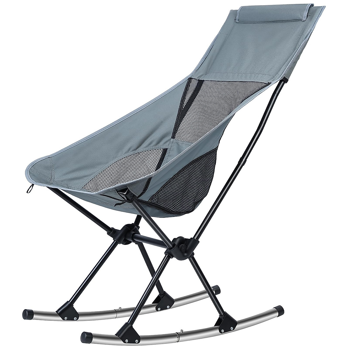 Washranp Folding Rocking Camping Chair,Heavy Duty Recliner Chair Portable Camping Rocker for Patio Front Porch Backyard Lawn Living Room,Supports 253 LBS 1 Set