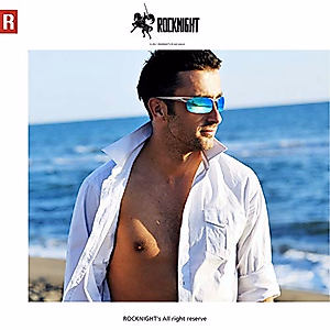 ROCKNIGHT HD Driving Polarized Sunglasses Men UV Protection Mirrored Golf Fishing Outdoor