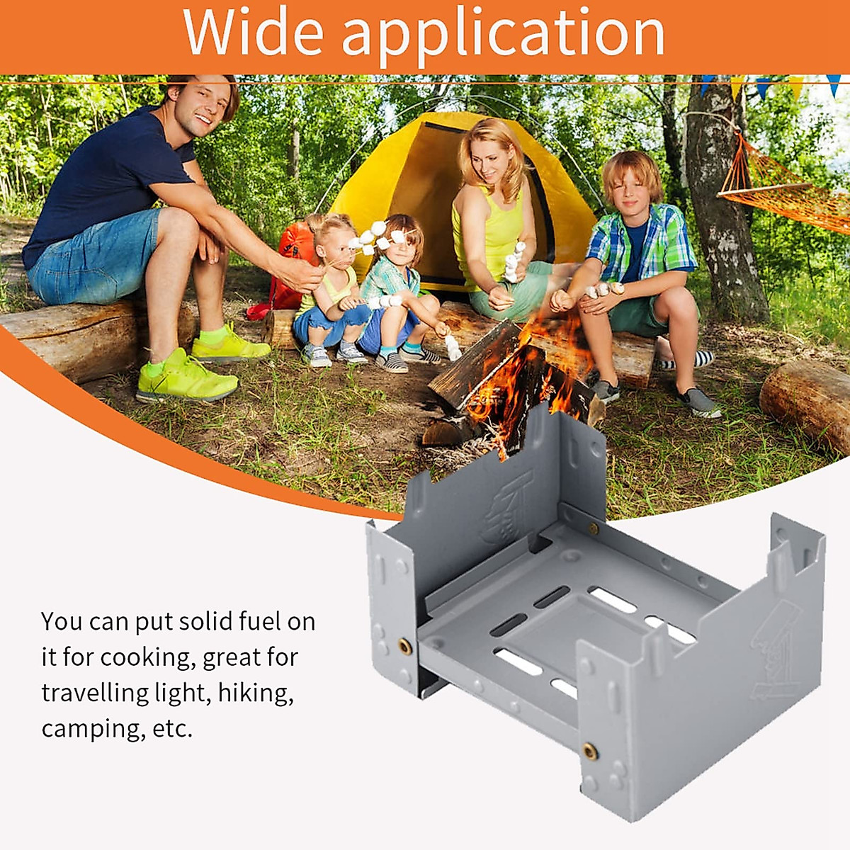 95 x 75mm Camp Fire Tablets Pocket Stove Folding Emergency Camping Stove Solid Fuel Outdoor Portable