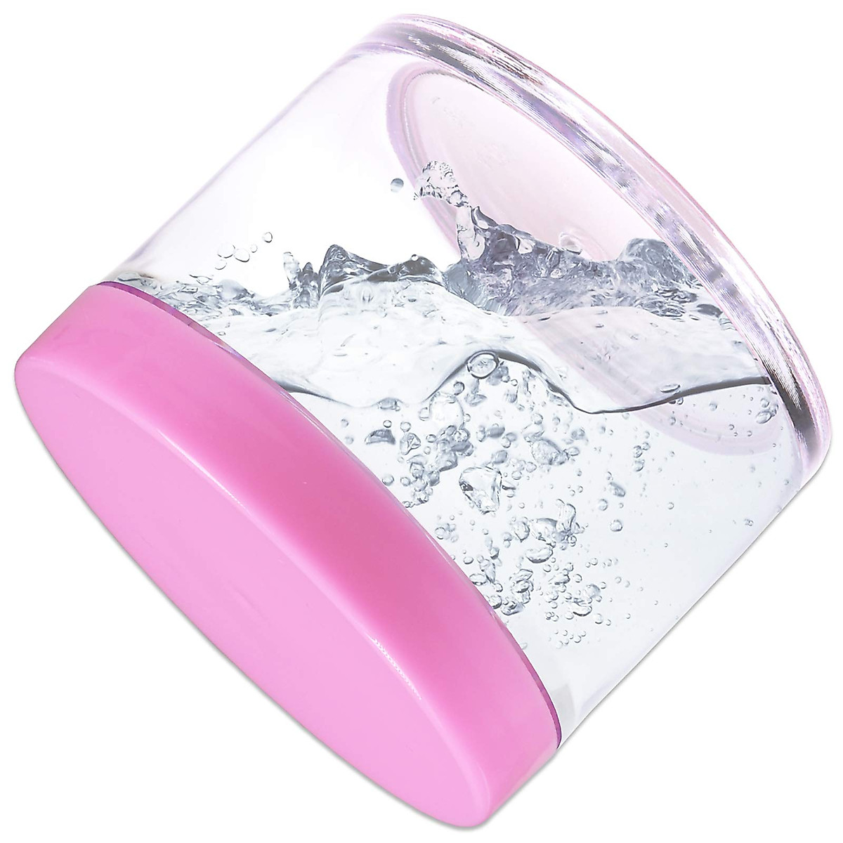 Beauticom 120g/120ml (4 Fl Oz) Thick Double Wall Leak-Proof Round Clear Plastic Jars with Flat Top Lids for Creams, Lotions, Powders, Glitters, and more… (Color: Pink Lid, Quantity: 12 Pieces)