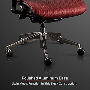 X-Chair X2 Management Task Chair, Red K-Sport Mesh Fabric with Headrest - Ergonomic Office Seat/Dynamic Variable Lumbar Support/Floating Recline/Highly Adjustable/Perfect for Long Work Days