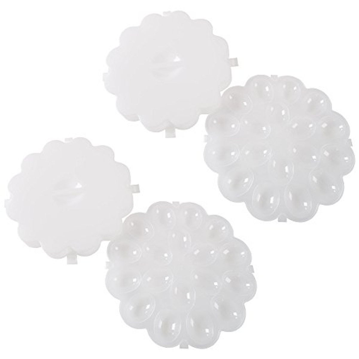 Chef Buddy Deviled Egg Tray, 1.875x10.875x10.875, Clear