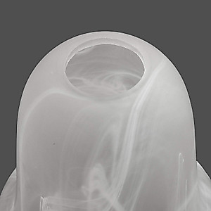 Eumyviv Bell Shaped Alabaster Glass Lamp Shade Replacement with 1-5/8-inch Fitter Opening for Ceiling Fan Light Kit Wall Sconce Pendant Light Fixture (6pcs Alabaster Glassed)