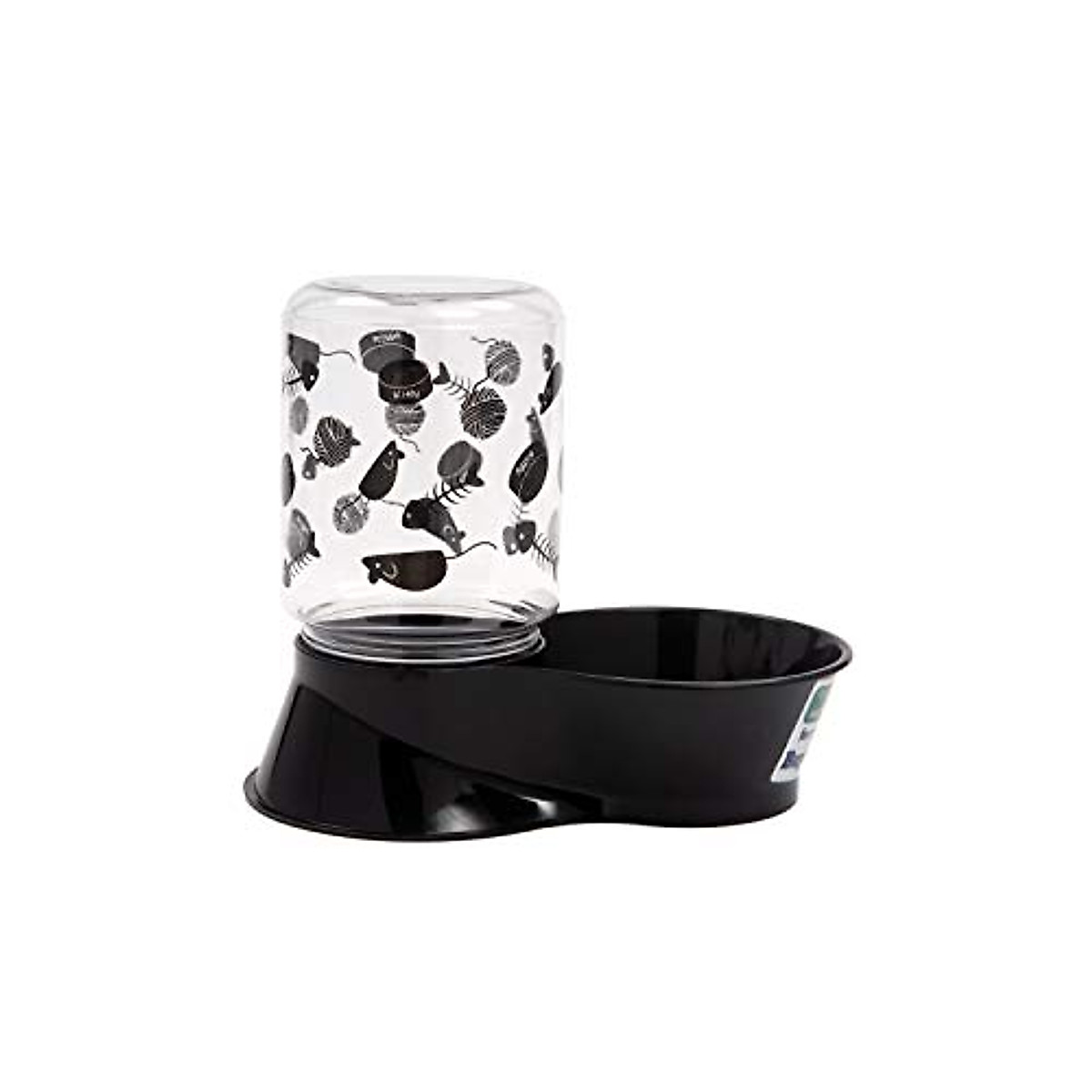 Lixit Reversable Water or Dry Food Feeders for Cats and Dogs (Small, Black)