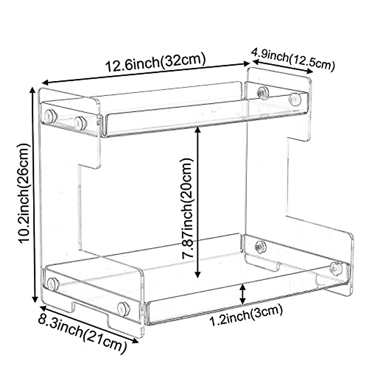 NEWRAIN Bathroom Organizer Countertop, Makeup 2-Tier Organizer Counter Organizer for Cosmetics, Vanity Holder for Lipstick,Cabinet Organizers and Storage