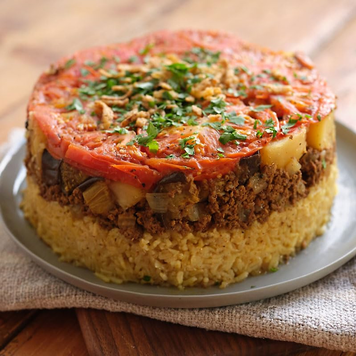 Traditional Maqluba Cooking Pot with Tray, Nonstick Granite Coated Maklouba Pot and Tray, Cooking Pot with Tray for Flipping, Even Heat Distribution, 2 Pcs