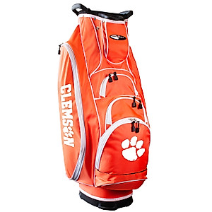 Team Golf NCAA Clemson Albatross Golf Bag Lightweight, 10-Way Club Divider, Spring Action Stand, Insulated Cooler Pocket, Velcro Glove and Umbrella Holder & Lift Assist Handles