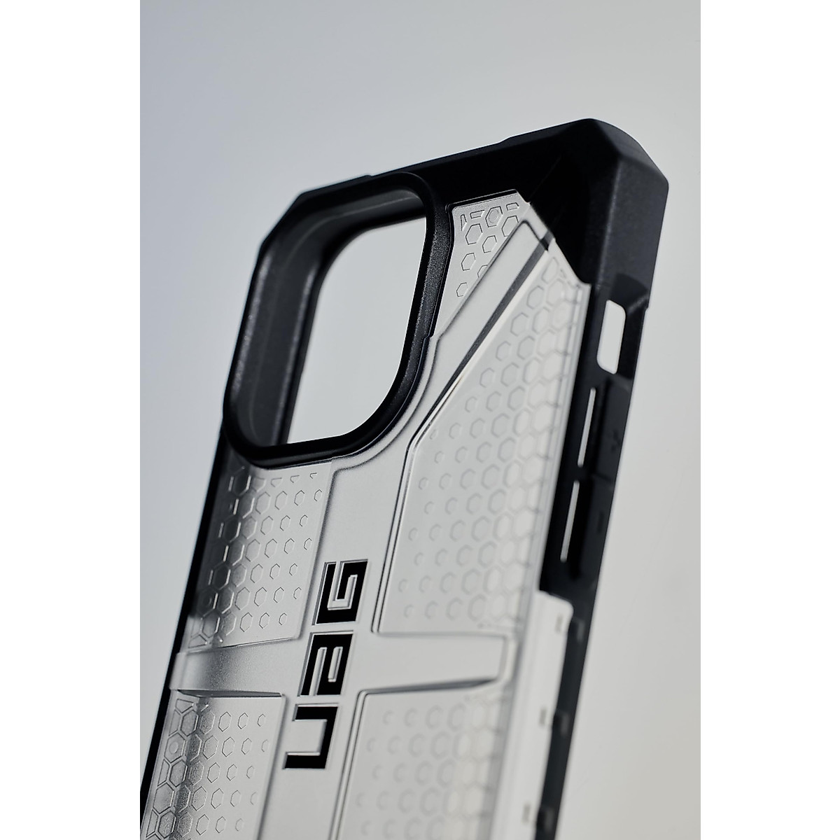 URBAN ARMOR GEAR UAG Designed for iPhone 15 Pro Max Case Plasma Ash 6.7" Bundle with UAG Paracord Lanyard Adjustable Wrist Strap Black