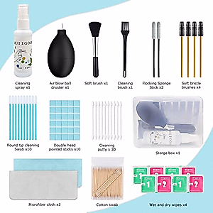 166 Pcs iPhone Cleaning Kit Airpods Cleaner kit Phone Cleaner Kit, MUIIGOOD for Charging Port iPhone Port Speaker w Screen Cleaner Spray, Putty for Phone Airpod pro Earbud Camera Electronics Cleaning