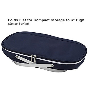 Picnic at Ascot Patented Insulated Folding Picnic Basket Cooler- Designed & Quality Approved in the USA