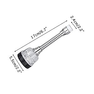 Askfairy Universal Splash Filter Faucet 360° Rotating Splash-Proof Rotating Faucet Nozzle, Pressurized Shower Water Saving Three Modes